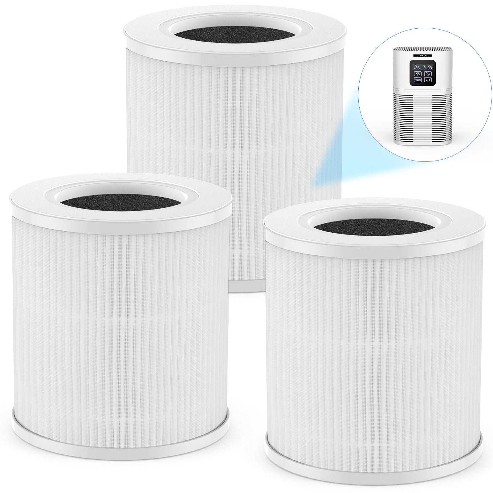 AMEIFU AP01 Air Purifier Replacement Filter, Air Cleaner Filter True H ...