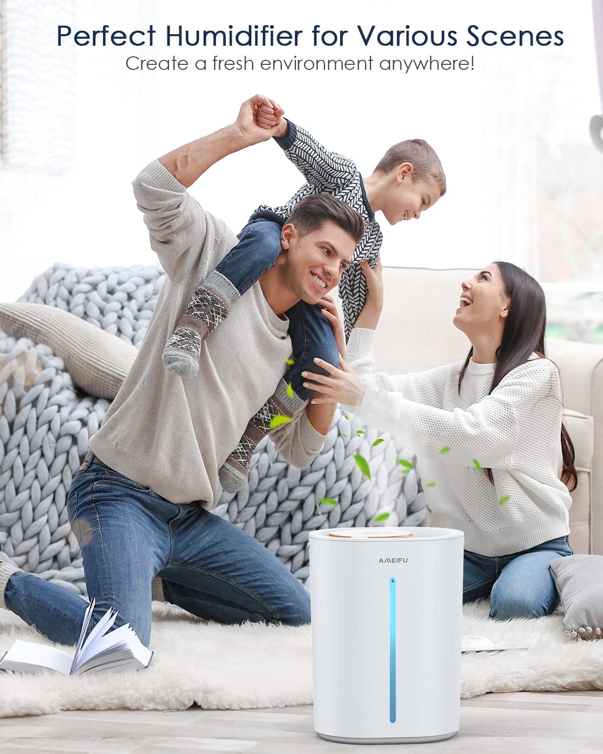 Upgraded 6.5L Humidifiers for Large Room Cool Mist Humidifiers for Hom ...